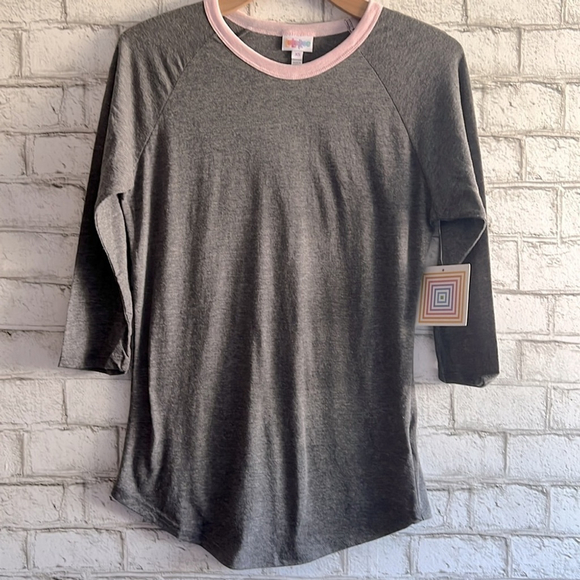 LuLaRoe | Tops | Nwt Solid Gray 34 Sleeve Baseball Tee Size Small Randy ...